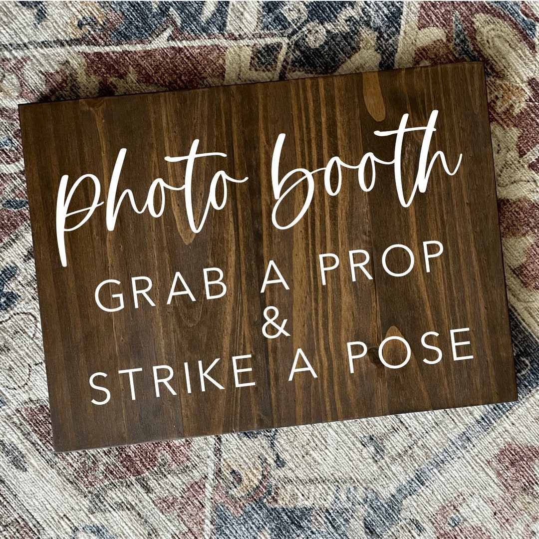 Photo Booth Wedding Sign, Wedding Sign, Wooden Wedding Sign, Rustic ...