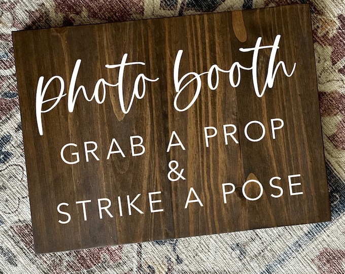 Photo Booth Wedding Sign, Wedding Sign, Wooden Wedding Sign, Rustic ...