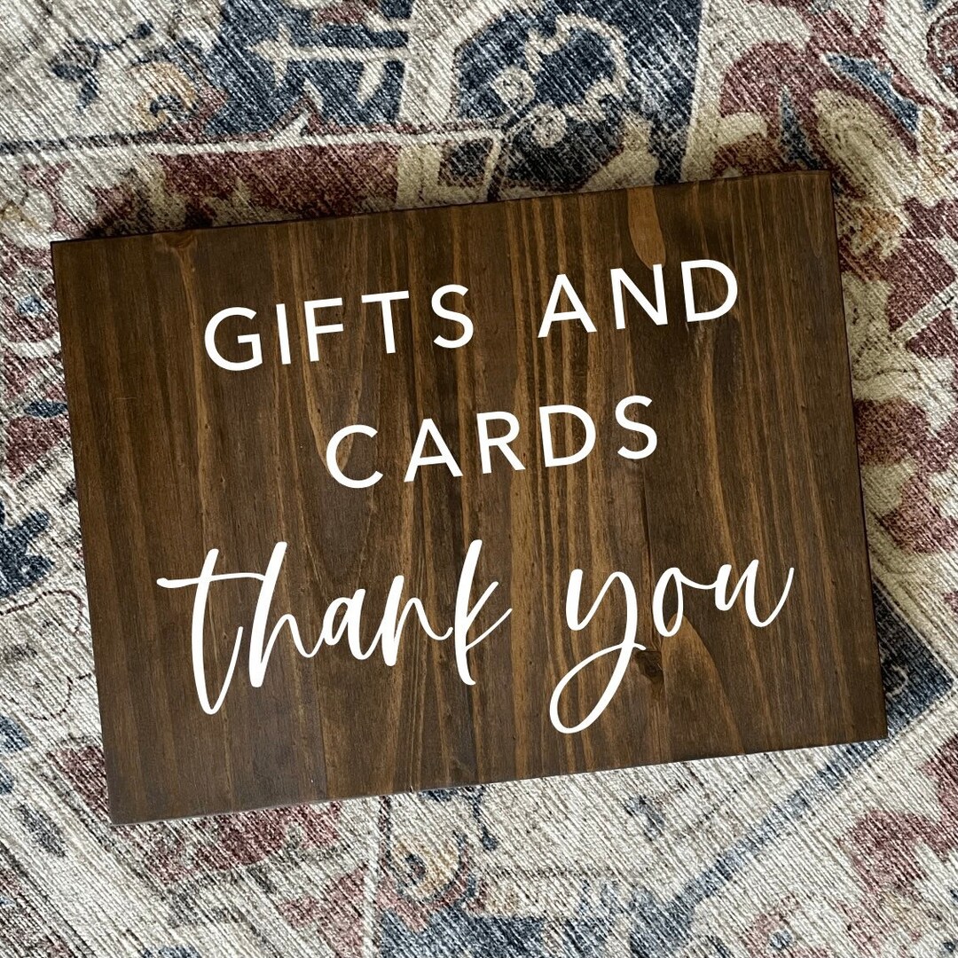 Gifts and Cards Wedding Sign, Wedding Sign, Wooden Wedding Sign, Gift ...