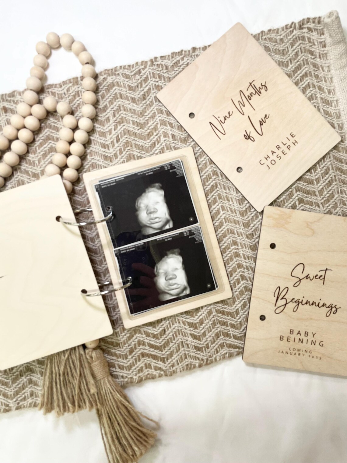 Personalized Ultrasound Photo Album Keepsake, Pregnancy Gift - Etsy