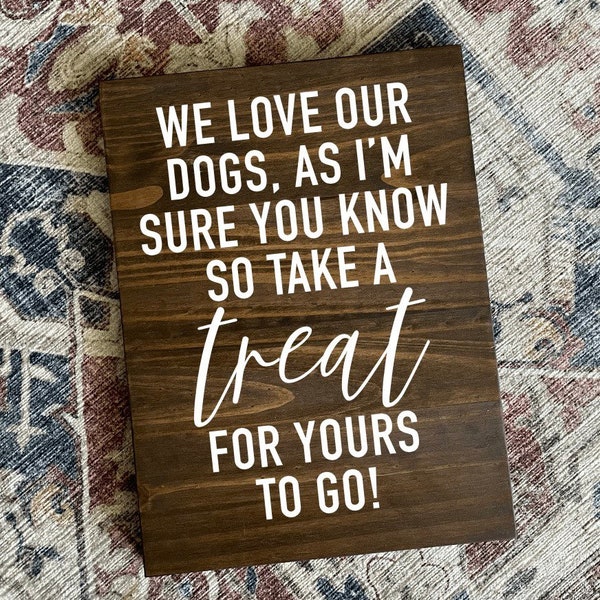 Dog Wedding Treat Signs - Etsy