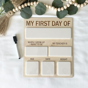 First Day of School Sign, Back to School Sign, School Photo Prop ...