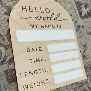 Birth Announcement Sign, Birth Stats Sign, Reusable Birth Stats Sign ...