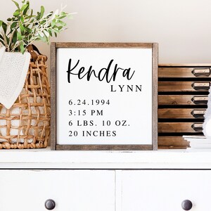 Baby Stats Sign Birth Stats Sign Birth Announcement Sign - Etsy