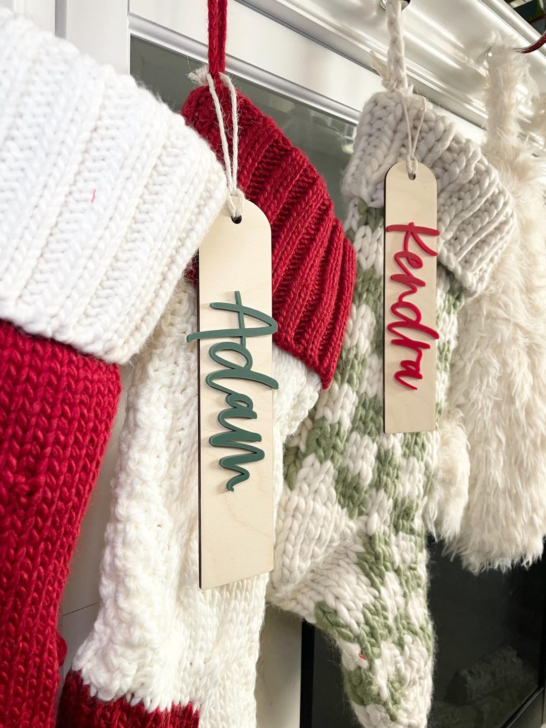 Christmas Stocking Tag, Stocking Name Tag, Personalized Stocking Tags ...