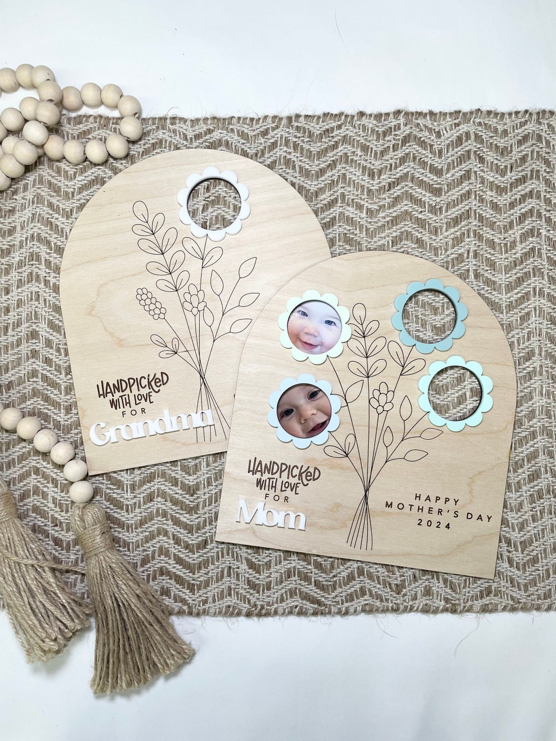 Mother’s Day Handpicked Flower Photo Sign, Flower Bouquet Sign, Gift ...