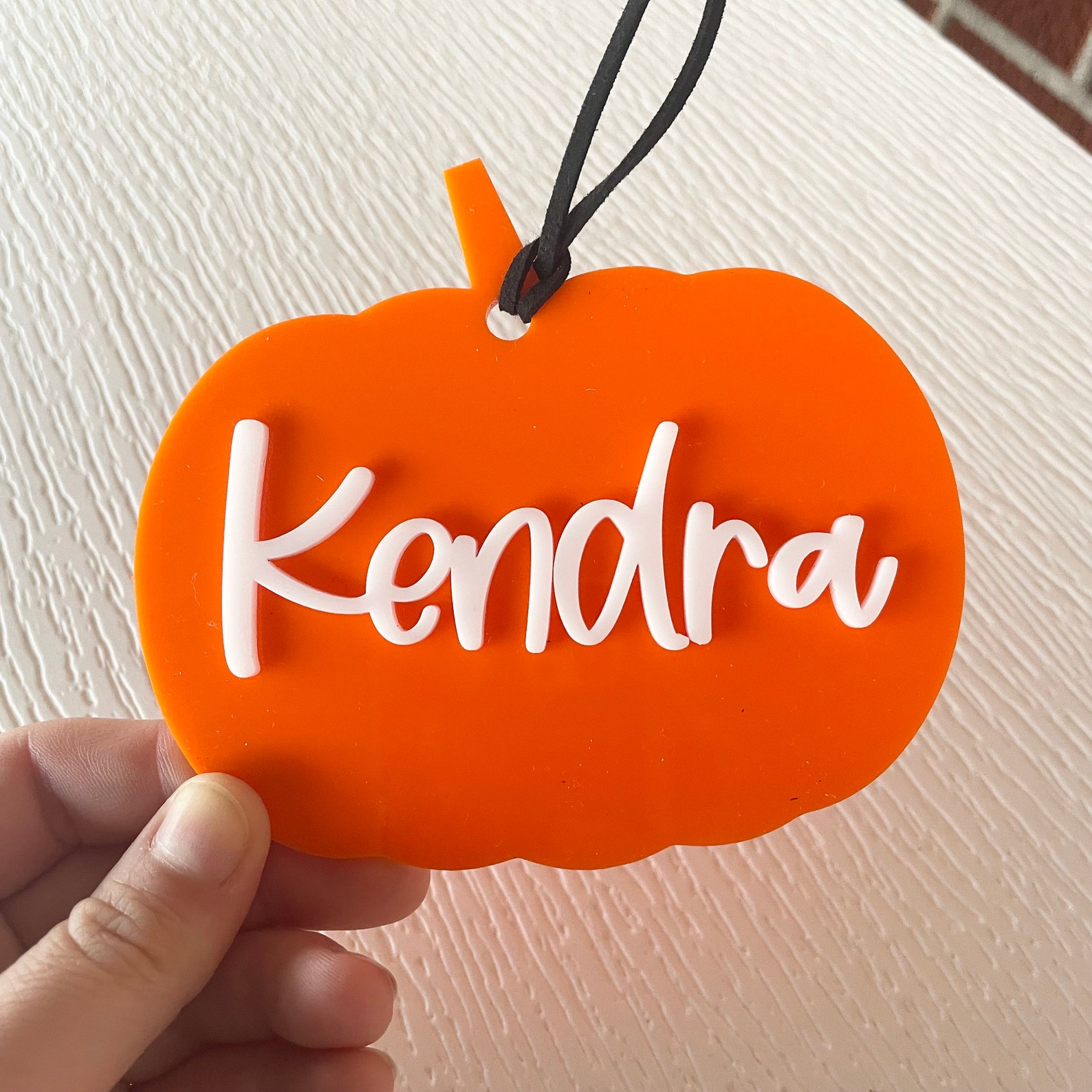 Custom Halloween Acrylic Name Tag, Trick or Treat Bag Tag - Etsy
