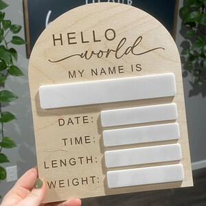 Birth Announcement Sign, Birth Stats Sign, Reusable Birth Stats Sign ...
