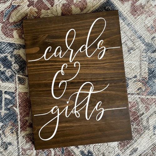 Wood Wedding Sign Cards and Gifts Wedding Decorations Rustic - Etsy