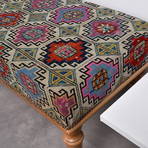 Ottoman Bench, Turkish Rug Bench, Minimalist Bench, Custom Made Bench ...
