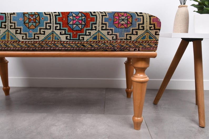 Ottoman Bench, Turkish Rug Bench, Minimalist Bench, Custom Made Bench ...