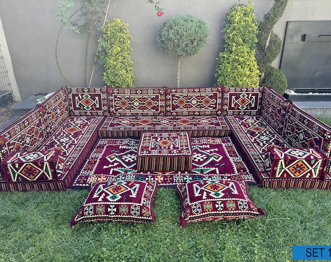 Floor Sofa, Arabic Seating, Moroccan Sofa, U-shaped Sofa, Sectional ...