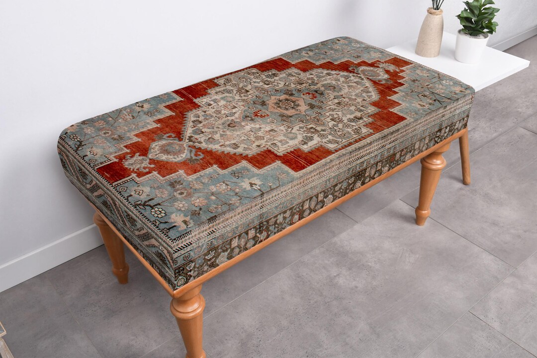 Turkish Rug Bench, Minimalist Bench, Custom Made Bench, Hallway Bench ...