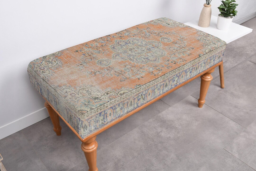 Ottoman Bench, Upholstered Bench, Long Rectangular Bench, Bedroom Bench ...