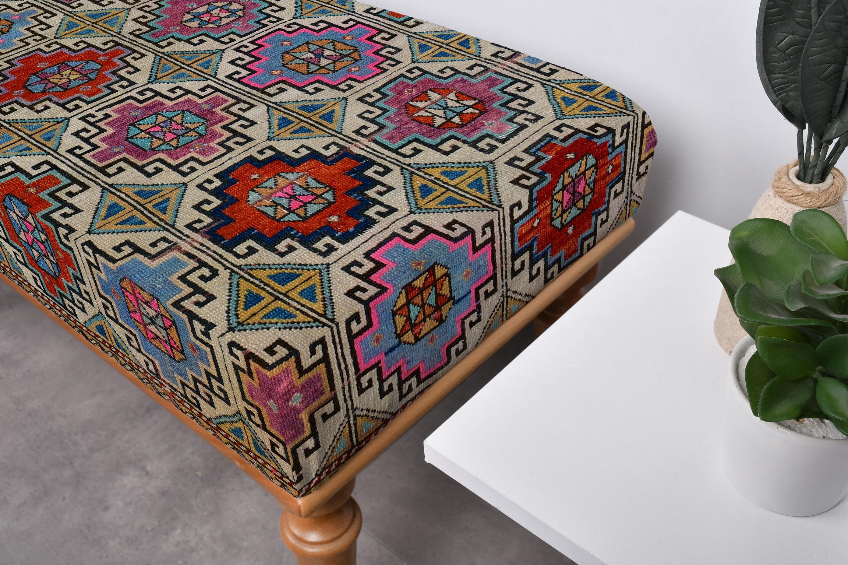 Ottoman Bench, Turkish Rug Bench, Minimalist Bench, Custom Made Bench ...
