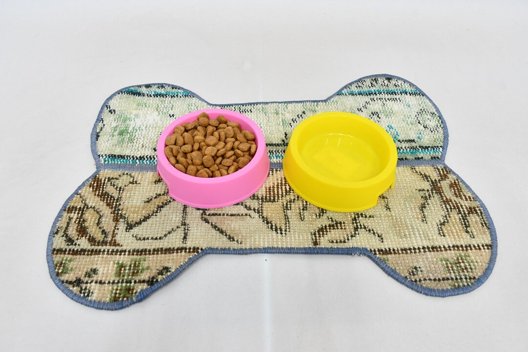Dog Food Pad, Rug Pet Mat, Bone Pad, Beige Mat, Rug Mat, Dog Bowl Stand ...