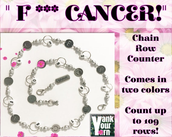 F CANCER Chain Row Counter - Etsy