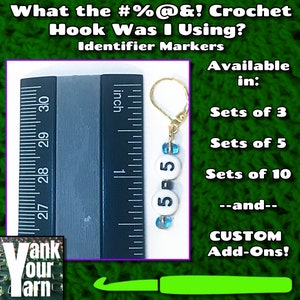 METRIC What the #%@&! Crochet Hook Was I Using? Identifier Markers - Etsy