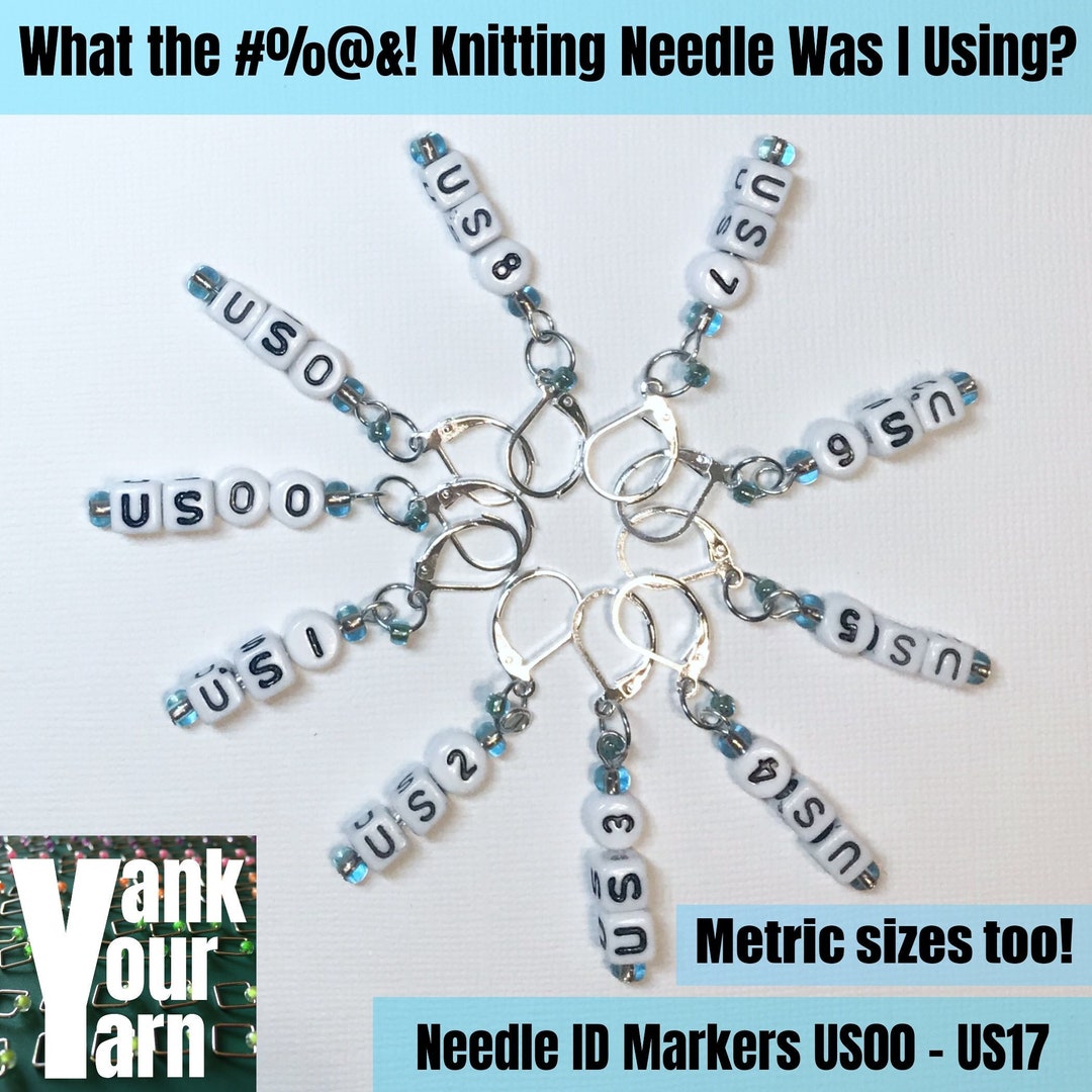 What the #%@&! Knitting Needle Was I Using? Identifier Markers - Etsy