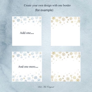 Christmas Border,snowflake Overlays Snow Winter Frame,gold Snowflake ...