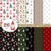 Winter Christmas Trees Digital Paper Seamless Patterns Watercolor ...