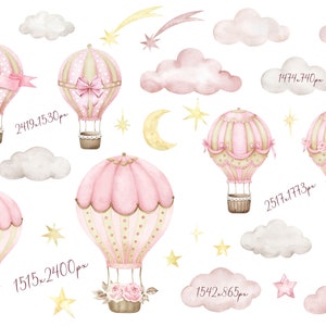 Pink Floral Baby Shower Clipart, Teddy Bear, Bunny (PNG Digital ...