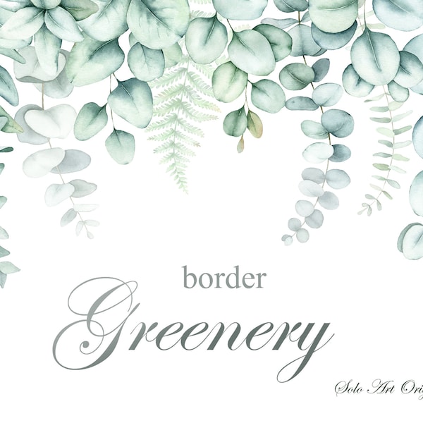 Floral Greenery Clipart - Etsy