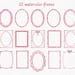 Bow Watercolor Red Frames Hand-drawn PNG Whimsical Clipart Wavy ...