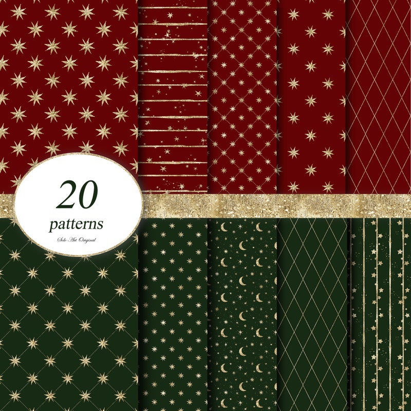 Red Green and Gold - Etsy