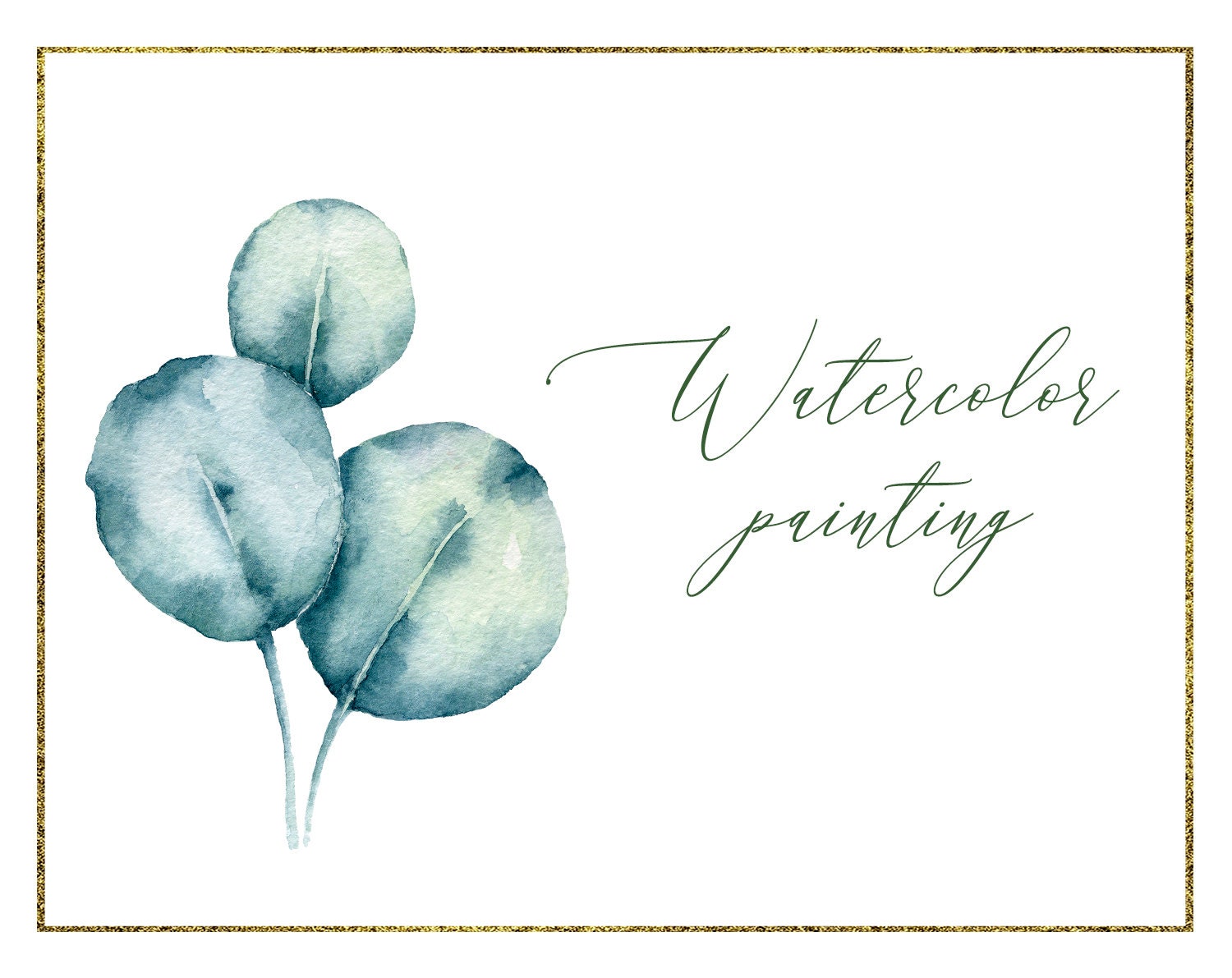 Floral Clipart Set Watercolor Pink Rose Flowers Eucalyptus - Etsy