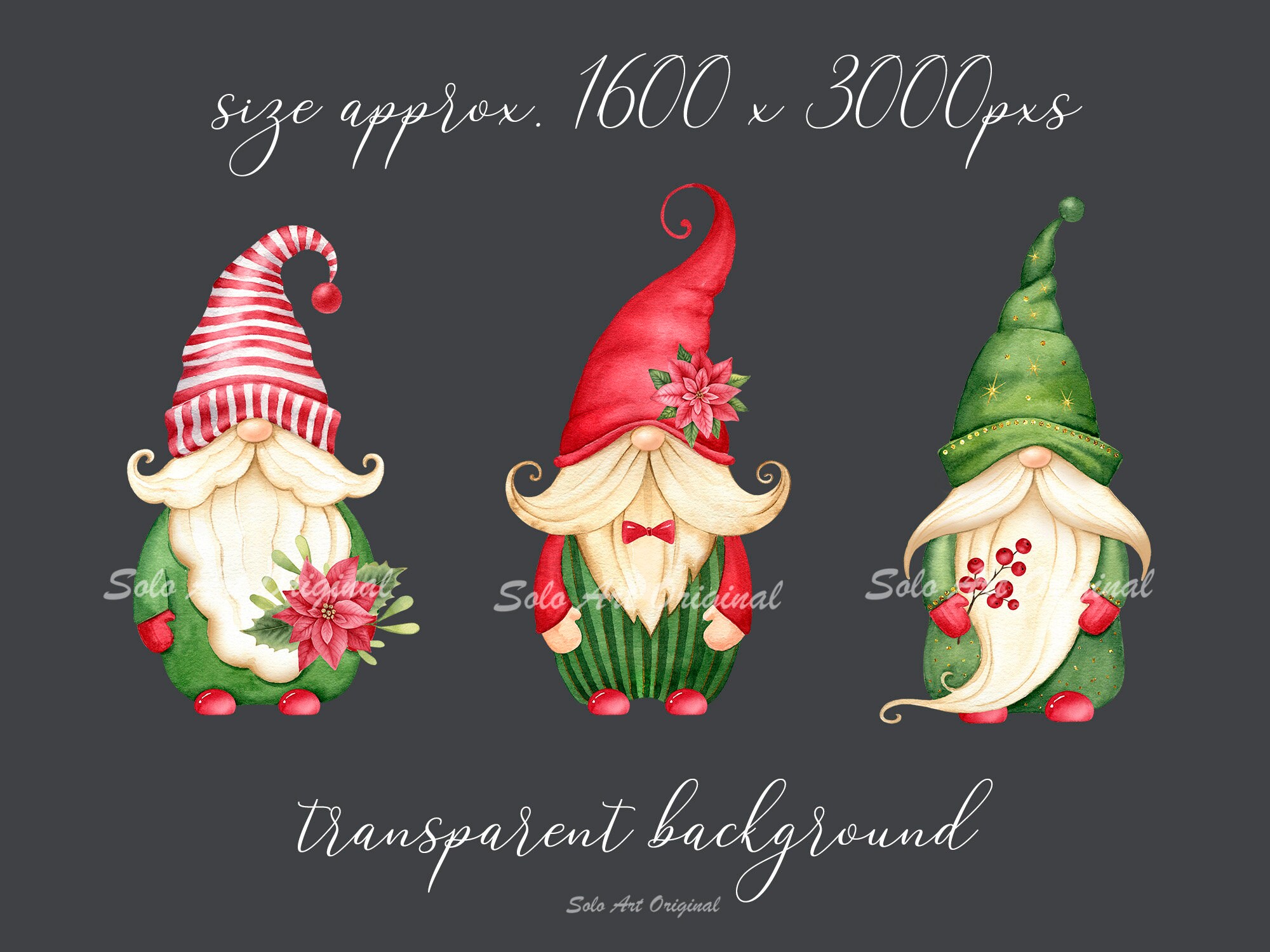 Cute Christmas Gnomescartoon Gnomepng Clip Artcute - Etsy