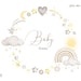 Baby Shower Invitation Boho Rainbow Frame Neutral Color PNG JPEG ...