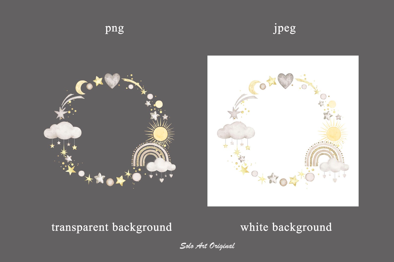 Baby Shower Invitation Boho Rainbow Frame Neutral Color PNG - Etsy