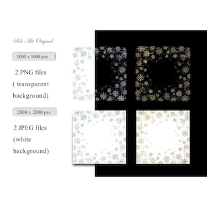 Christmas Border,snowflake Overlays Snow Winter Frame,gold Snowflake ...