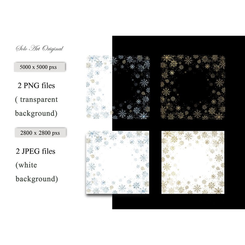 Christmas Border,snowflake Overlays Snow Winter Frame,gold Snowflake ...