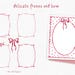 Bow Watercolor Red Frames Hand-drawn PNG Whimsical Clipart Wavy ...