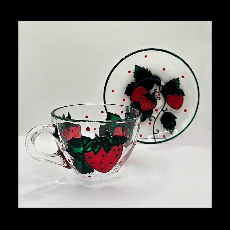 Strawberry Tea Set - Etsy