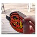 Rose Window Cling Decor Decal Sticker Leaves Hand Painted Stained Glass ...