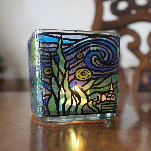 Van Gogh Starry Night Vase - Etsy
