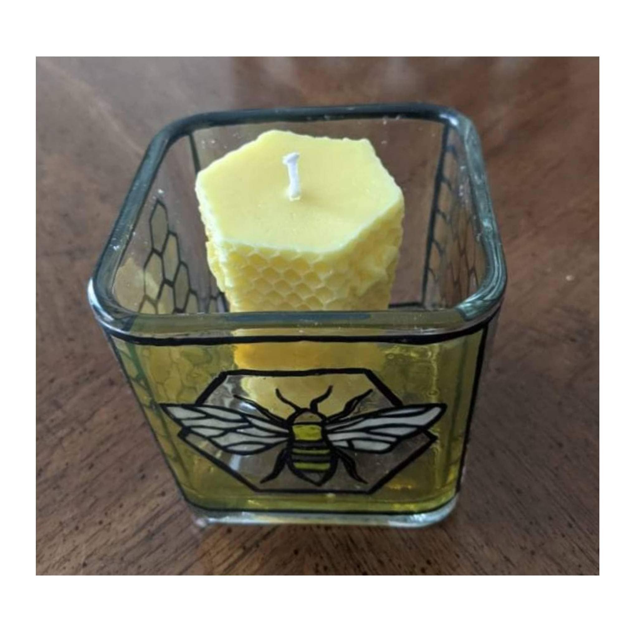 Bee Honeycomb Bumble Bee Beeswax Candle Votive | Etsy