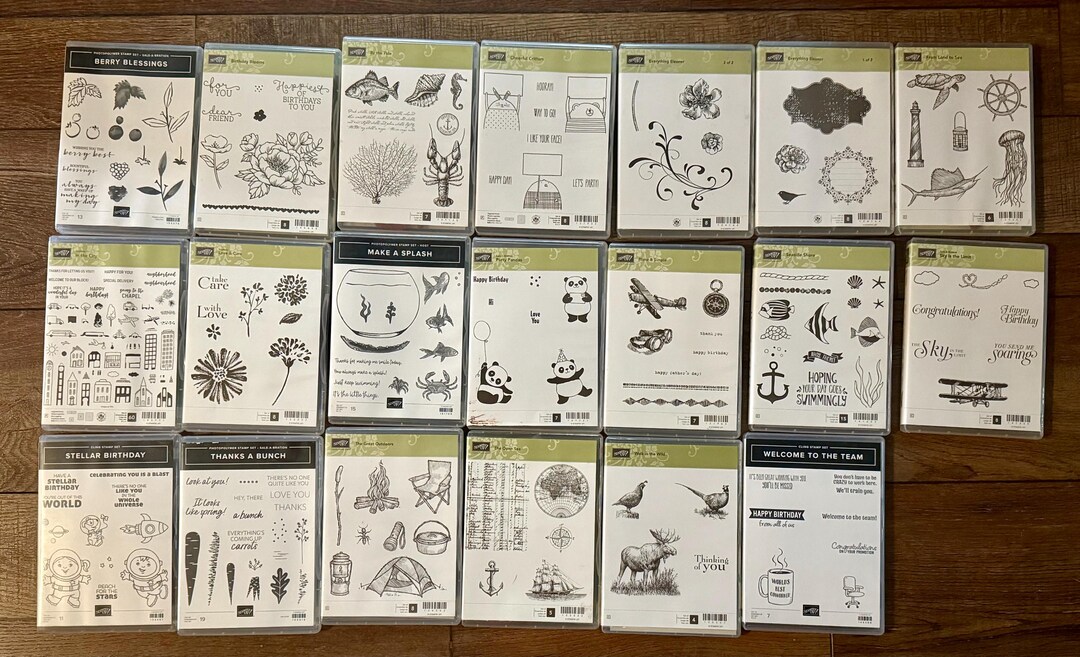 Group 1: Retired Stampin’ up Stamp Sets, Red Rubber & Photopolymer ...