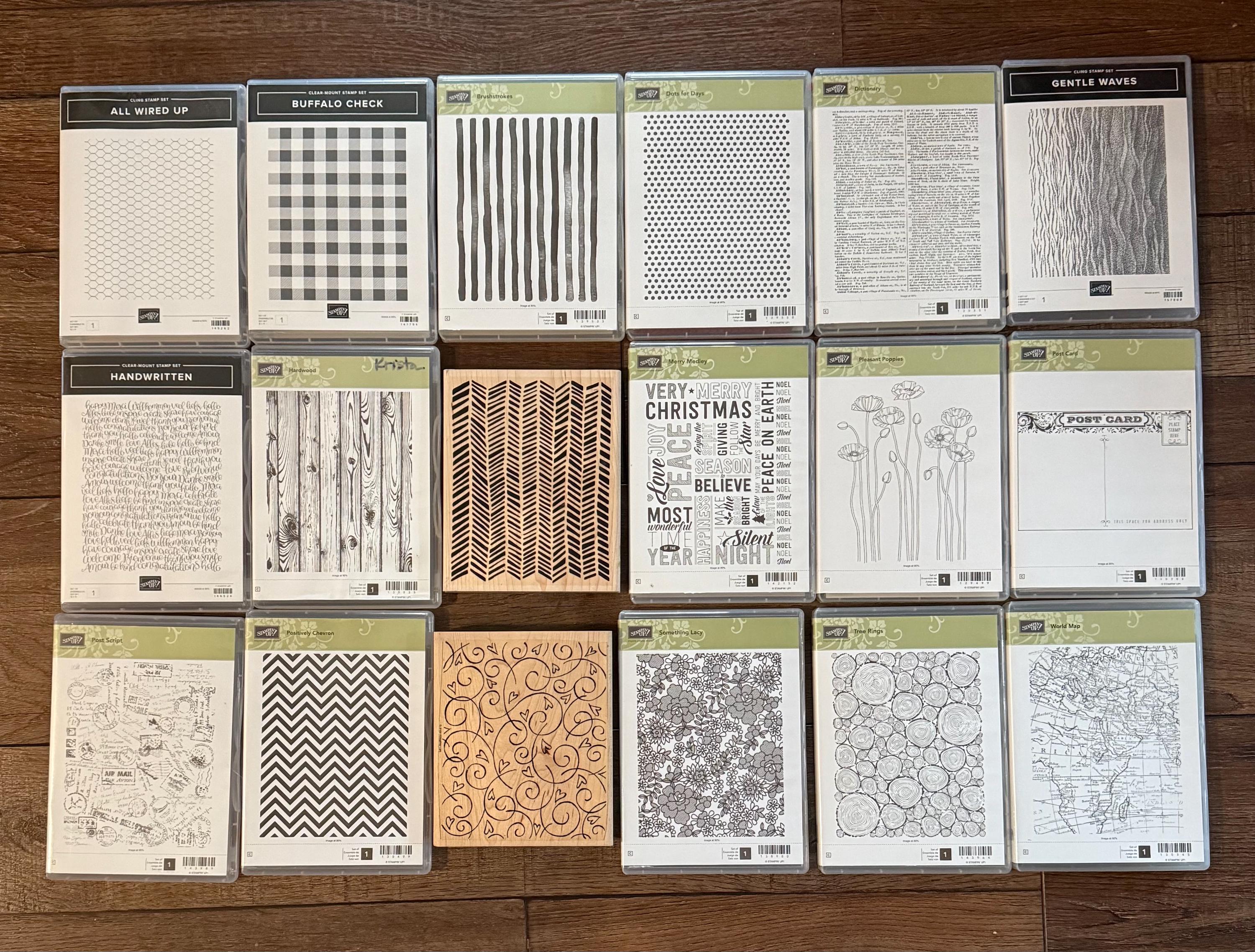 Background Stamps A2 Sized, Stampin up Retired, Gently Used - Etsy