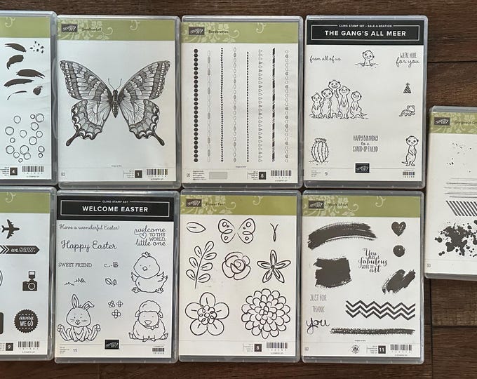 Stampin' up Retired, Gently Used Rubber Stamp Sets - Etsy