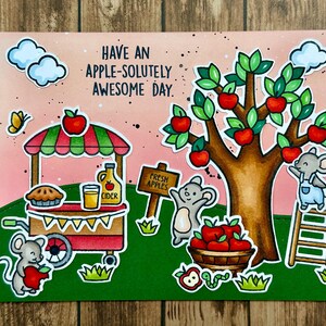Apple-solutely Awesome Day, Birthday Greeting Card With Apple Tree ...