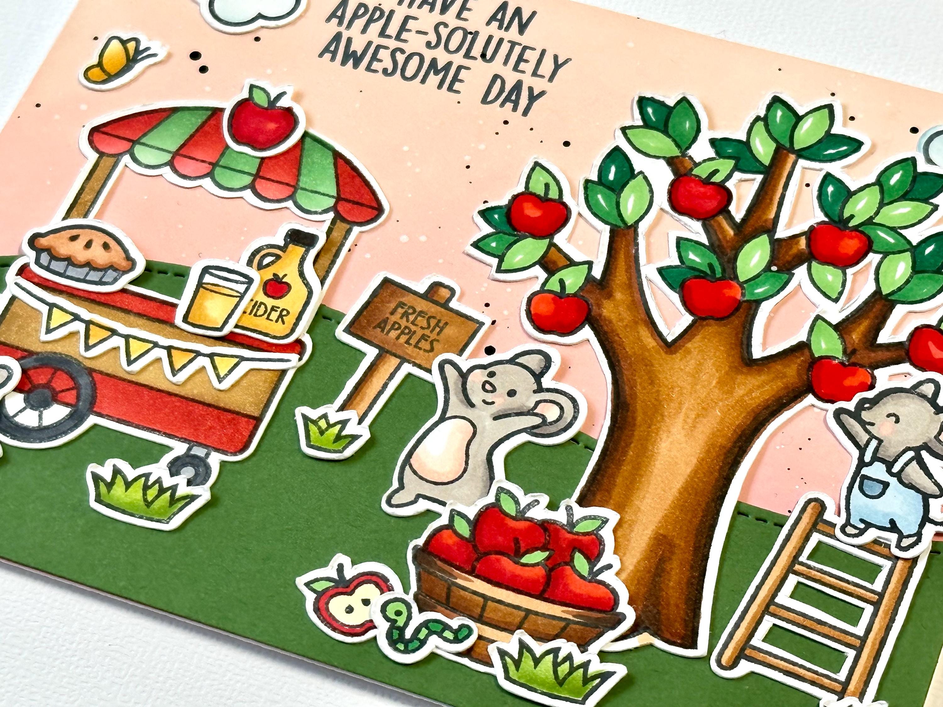 Apple-solutely Awesome Day, Birthday Greeting Card With Apple Tree ...