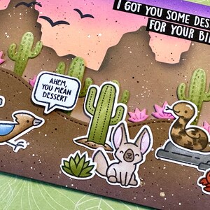 Desert Scene Birthday Card, Handmade, A2 - Etsy