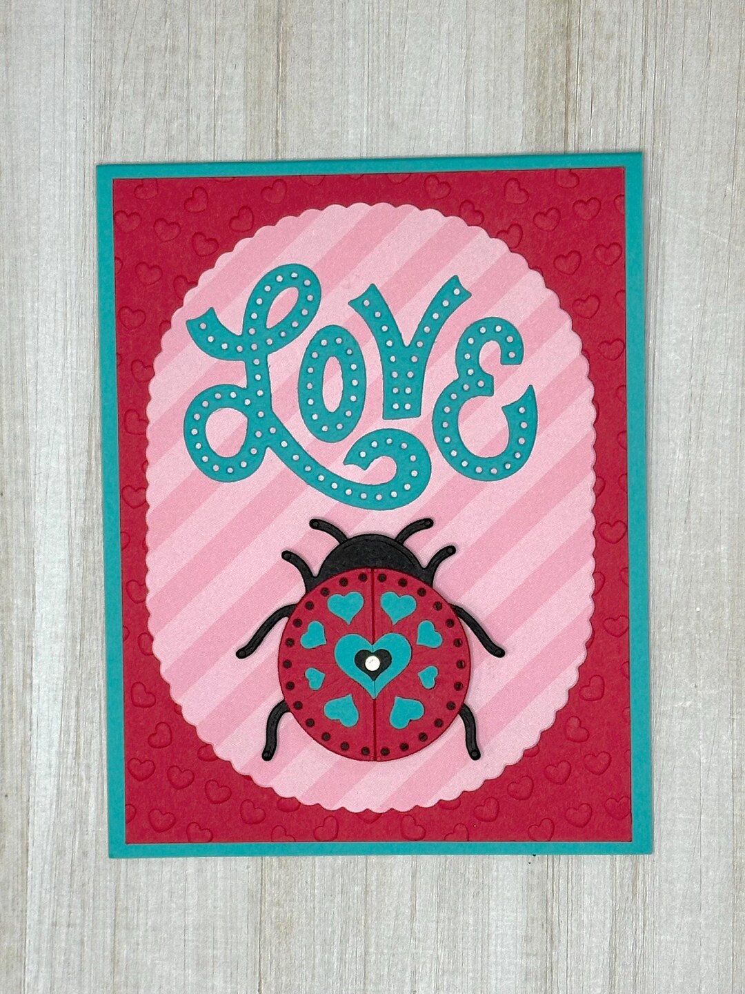 A Sweet Love Bug Ladybug Valentine Card - Etsy