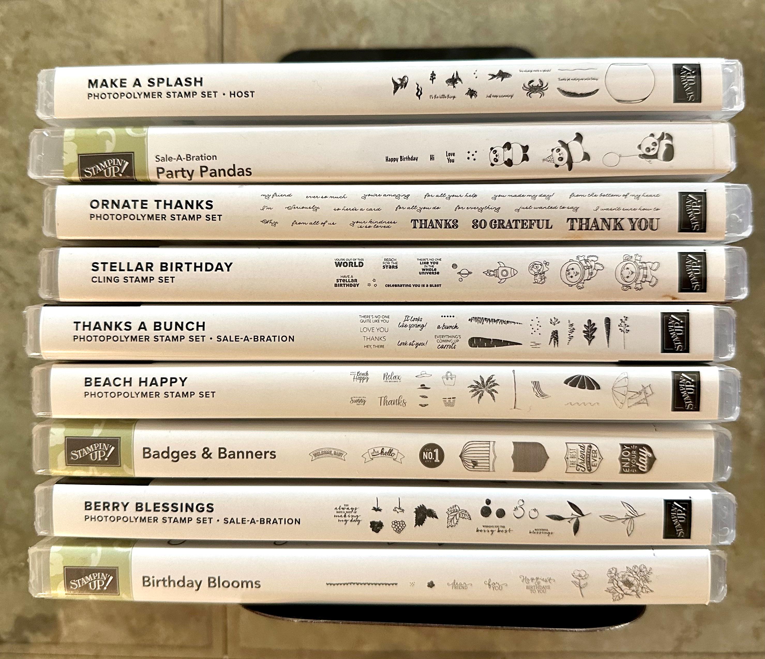 Stampin' up Retired Stamp Sets, Rubber Stamps, Photopolymer, Pre-owned ...