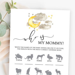 Who is My Mommy Animal Game Who is My Mamma Printable Baby - Etsy
