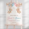 Blue Teddy Bear Food Sign, Food Station Bear Baby Shower Table Sign, We ...